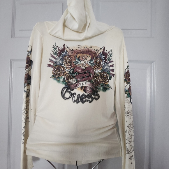 Guess | Sweaters | Euc Vintage Guess Tattoo Sweater | Poshmark